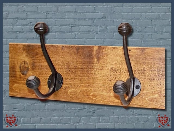 COAT HOOKS ~ BEEHIVE STYLE ON ANTIQUE TIMBER | Hooks
