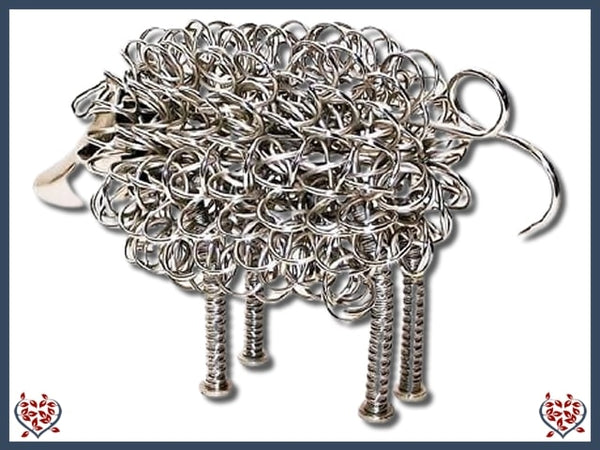 LARGE WIGGLE SHEEP ~ SILVER. On sale from PaulMartynFurniture.co.uk