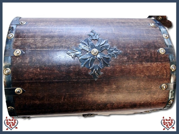 DOMED BOX WITH METAL OVERLAY - WOODEN BOX | Wooden Boxes & Bowls