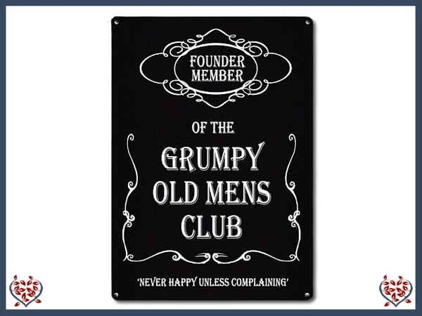 GRUMPY OLD MENS CLUB (LARGE) ~ METAL SIGN | Wall Decor